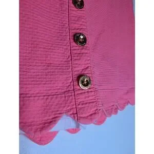 Lilly Pulitzer | Skirts | Lilly Pulitzer Pink Scalloped Button Mini ...